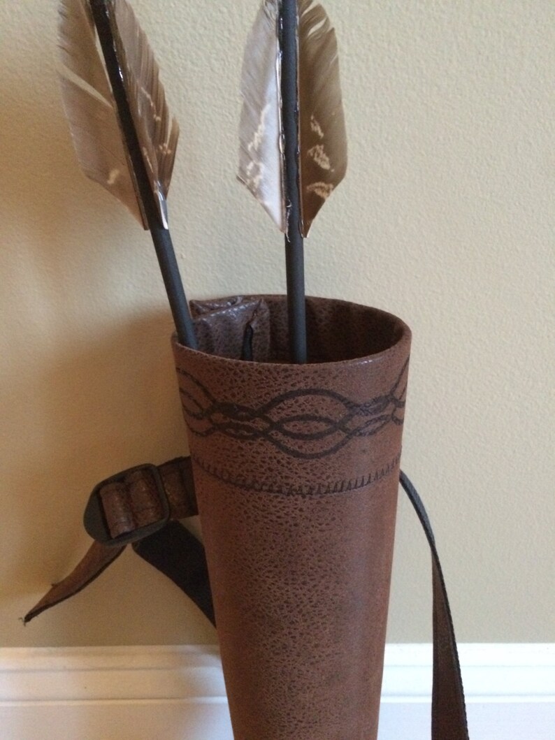 Costume Hip Quiver Brown Faux Leather Quiver W/ Short Prop | Etsy