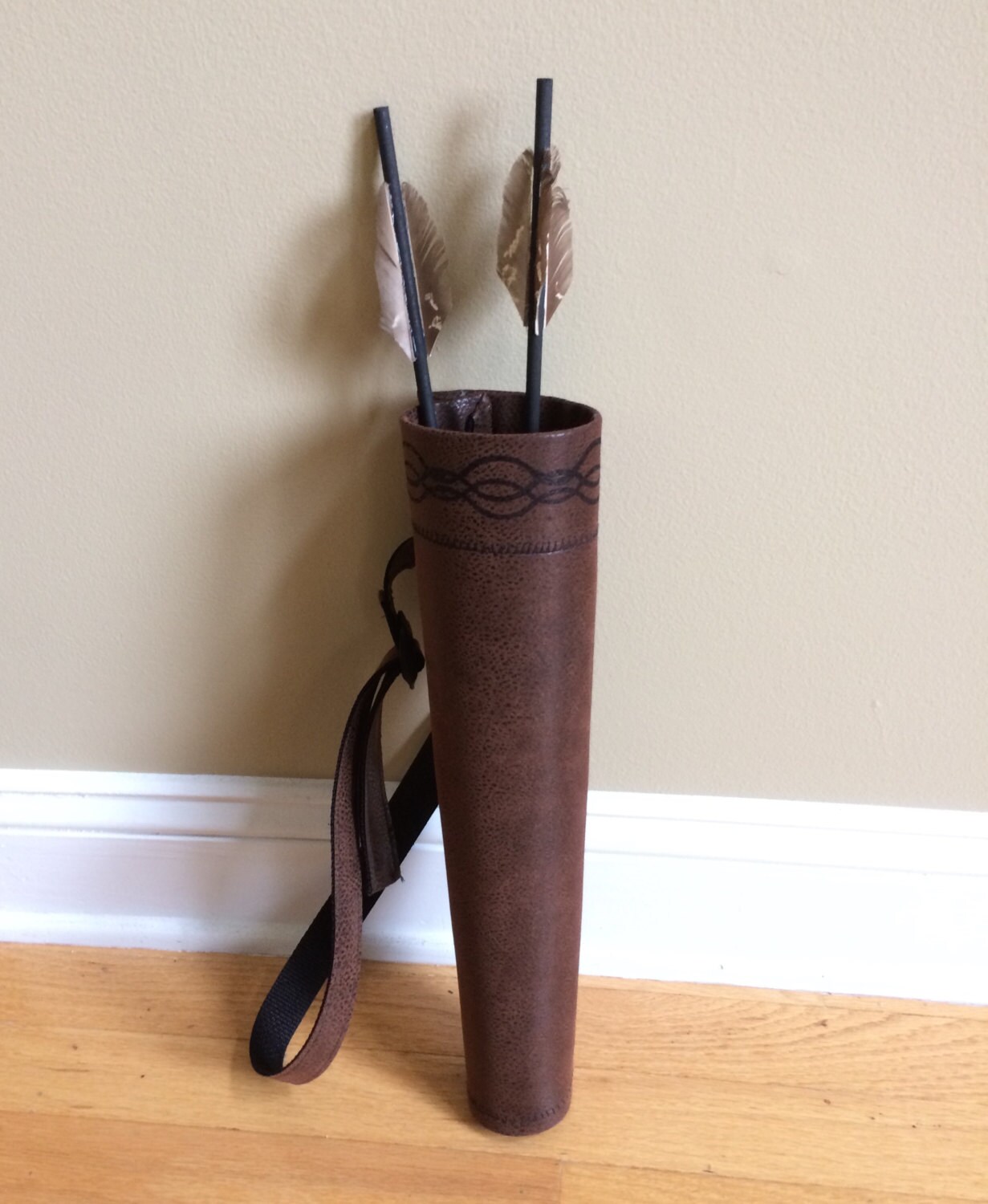 Costume Hip Quiver Brown Faux Leather Quiver W/ Short Prop | Etsy