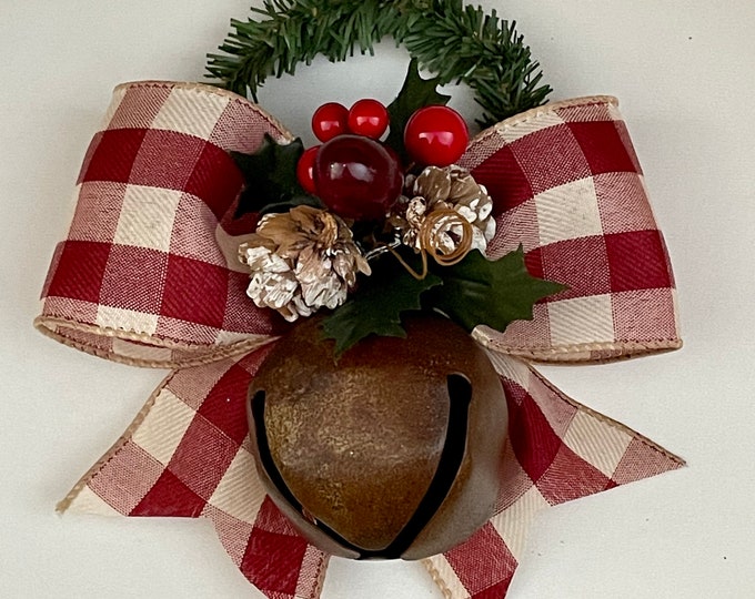 Farmhouse Christmas Jingle Bell Door Knob Hanger Door Knob - Etsy