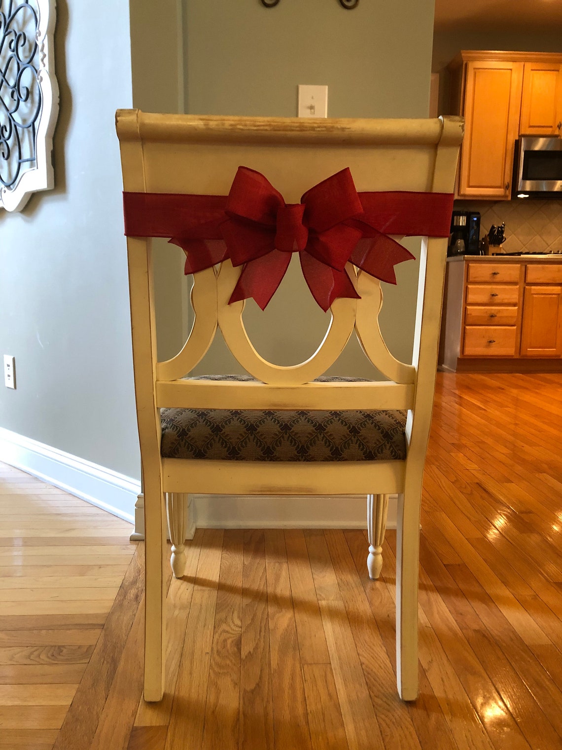 Basic Red or Burgundy Christmas Chair Bow Solid Red Bow With - Etsy