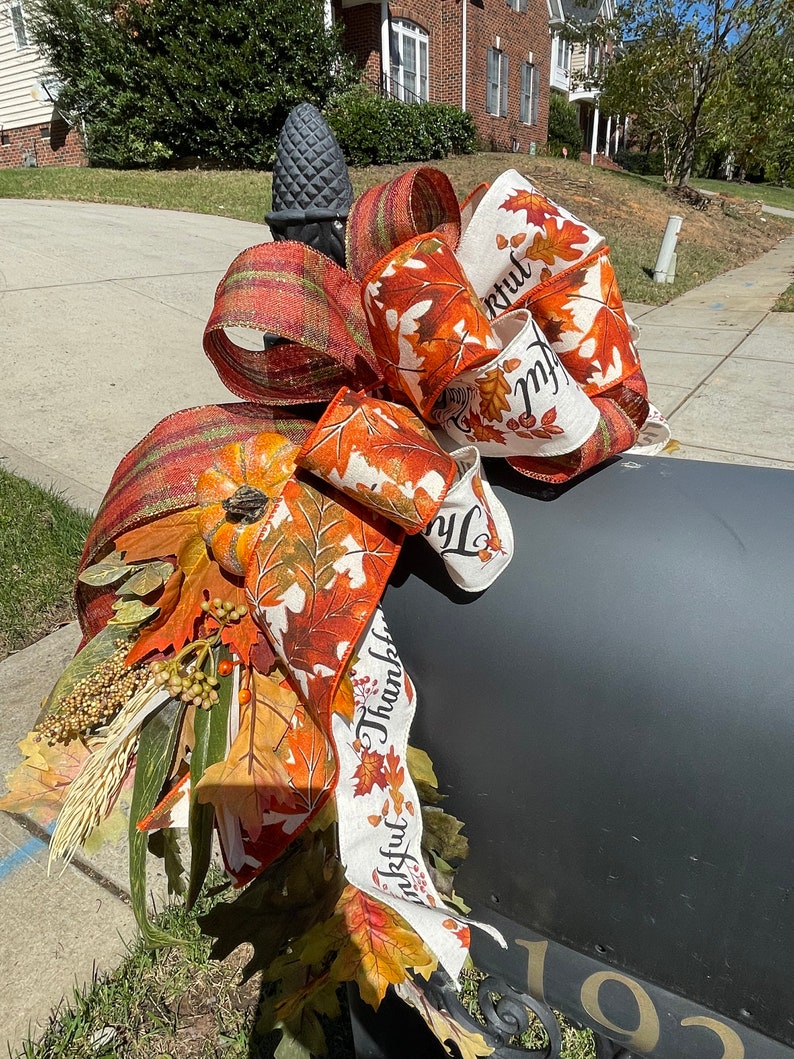 Fall Mailbox Swag Fall Garland Swag for Mailbox Mantel or - Etsy