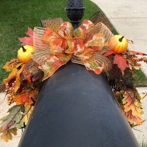 Fall Mailbox Swag; Fall Garland Swag for Mailbox, Mantel, or ...