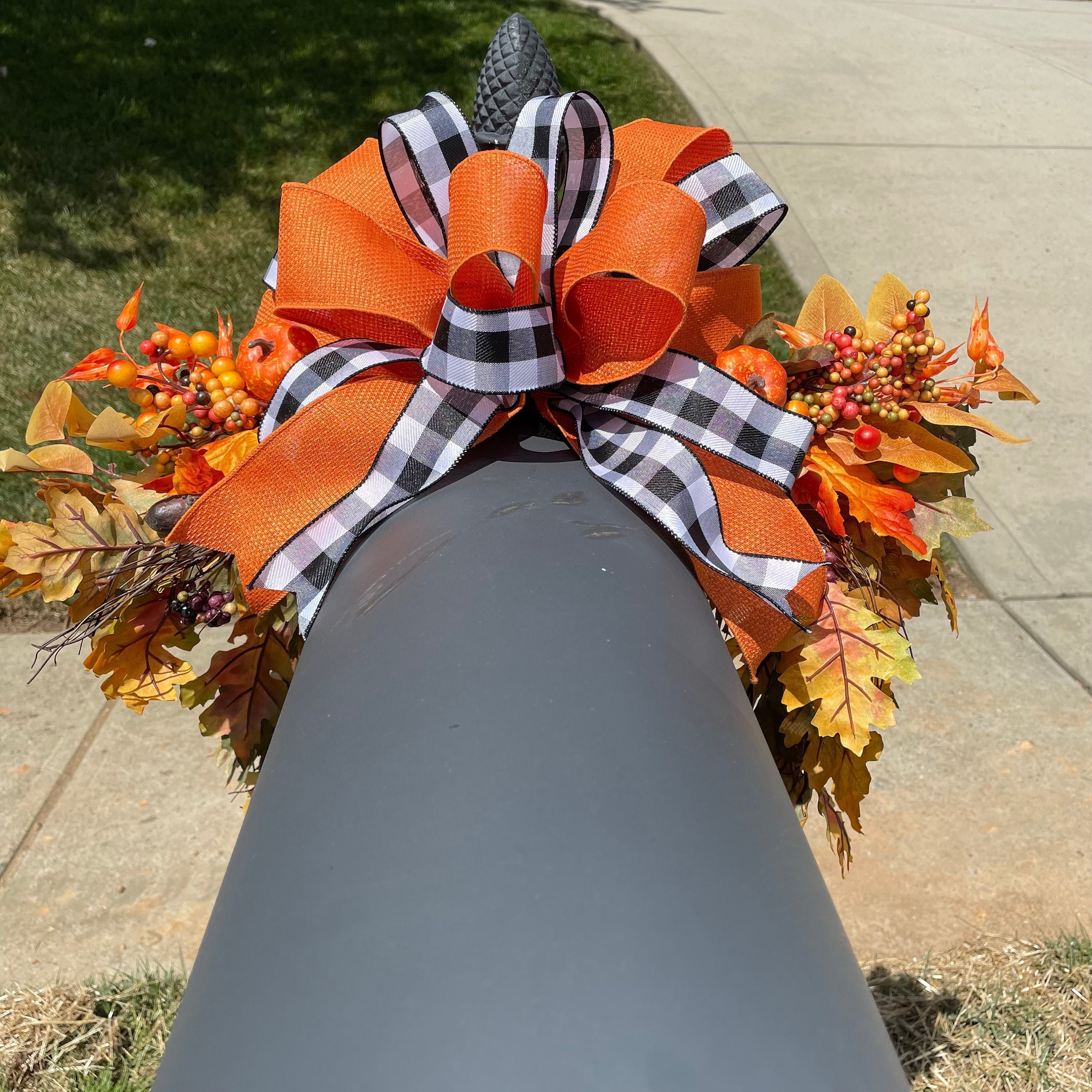 Fall Mailbox Swag; Fall Garland Swag for Mailbox, Mantel, or ...