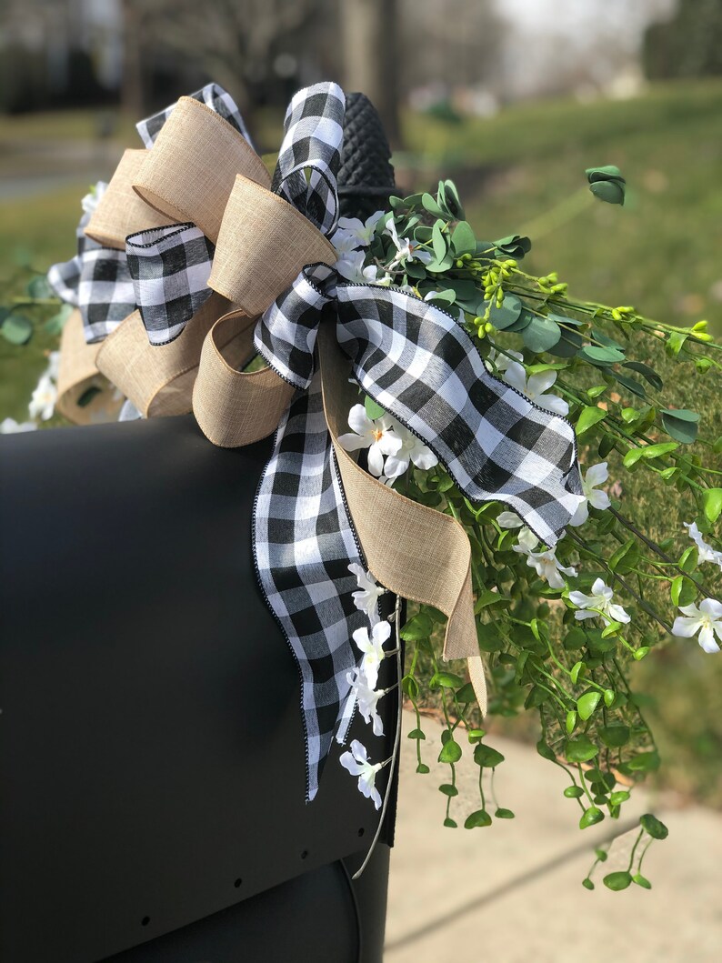 Farmhouse Spring Mailbox Swag Spring Garland Swag for | Etsy