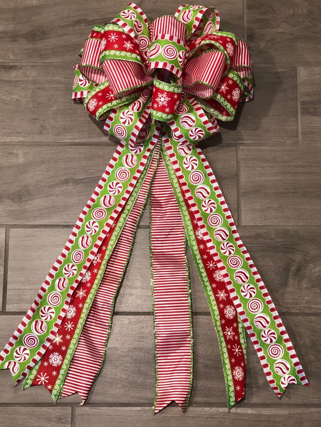 Tree Topper Bow, Large Christmas Bow for Christmas Tree or Lamp Post ...