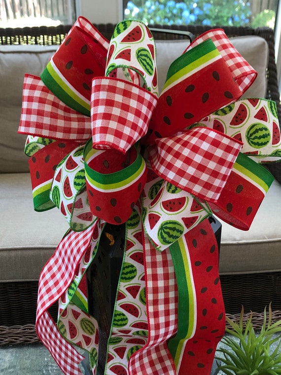 Watermelon Themed Wreath Bow: Large Wreath Bow Watermelon and - Etsy