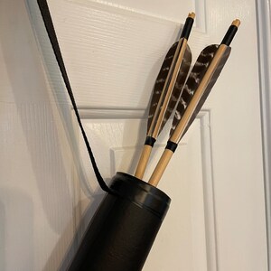 Costume Quiver W/ Short Prop Arrows Faux Leather Quiver, Renaissance ...