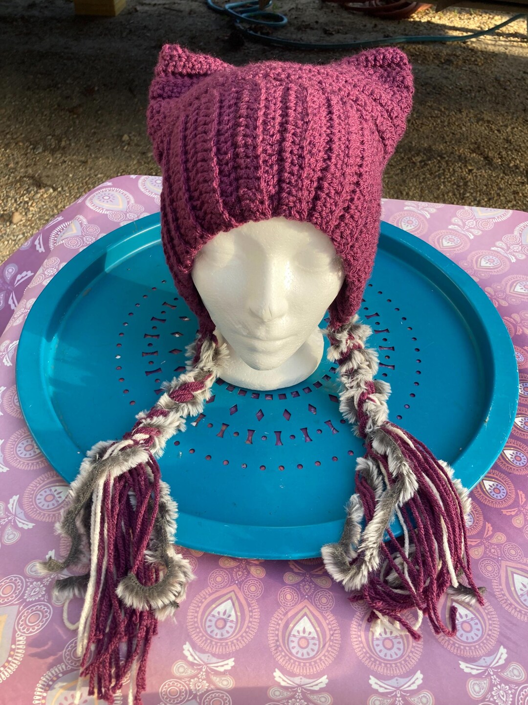 Crochet Braided Bonnet Pattern - Etsy