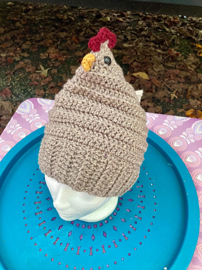 Crochet Farmhouse Chicken Beanie Pattern - Etsy