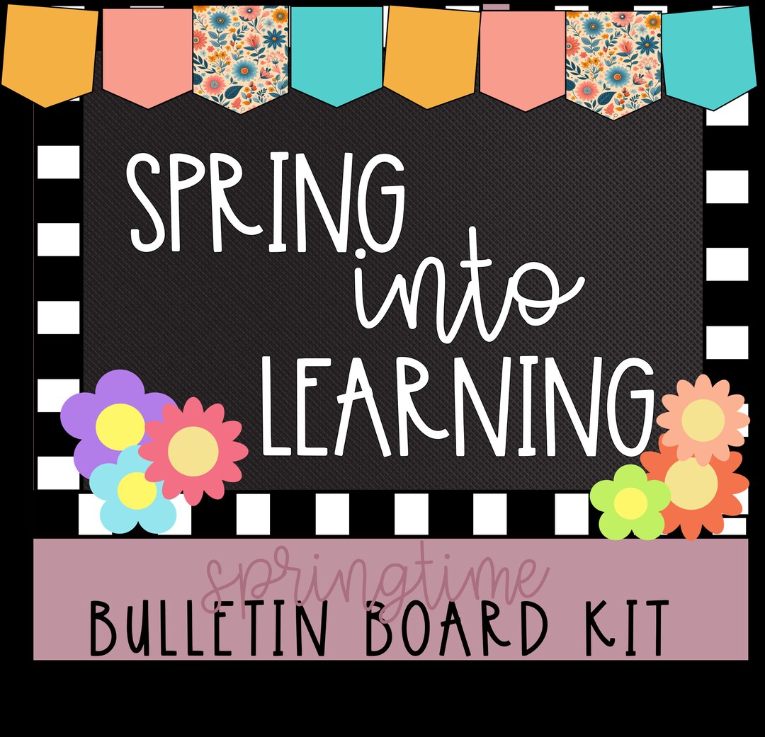 Spring Into Learning Bulletin Board Class Bulletin Board Door Decor - Etsy