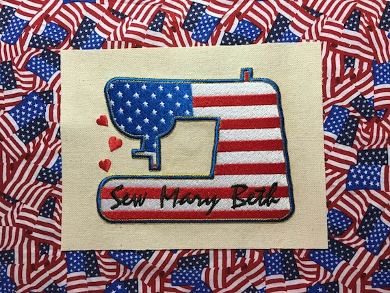 American Flag Sewing Machine 2 Sizes and 2 Stitch Types for | Etsy