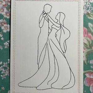 Dancing BRIDAL COUPLE Design for Machine Embroidery Fabric and ...