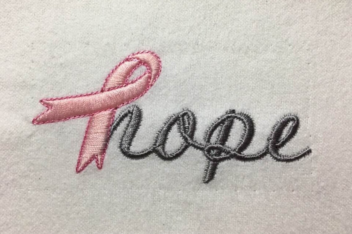 HOPE Cancer Awareness Machine Embroidery Design in Two Sizes - Etsy