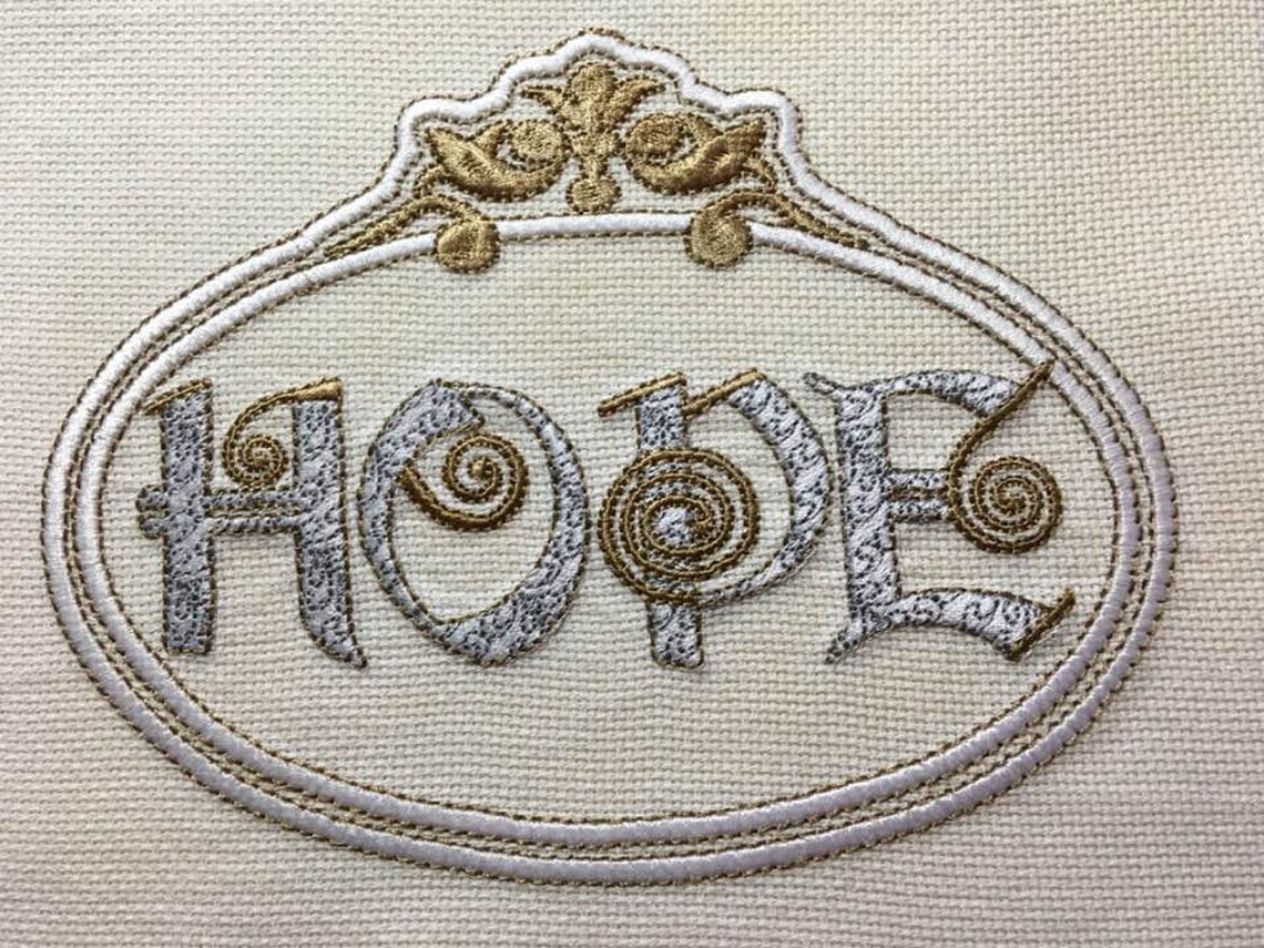 Framed HOPE Embroidery Design for Computerized Machine Embroidery - Etsy