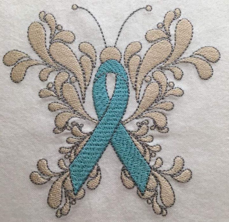 Beautiful Awareness Ribbon Butterfly for Machine Embroidery | Etsy