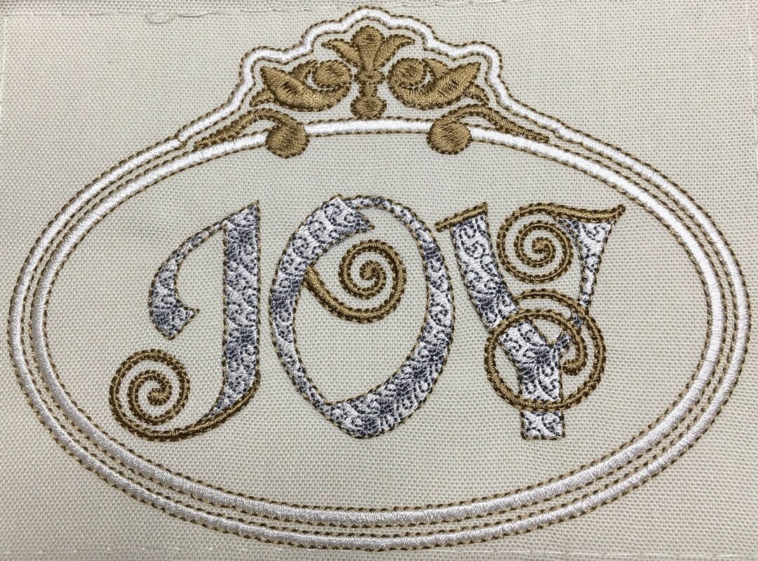 Framed JOY Embroidery Design for Computerized Machine Embroidery - Etsy