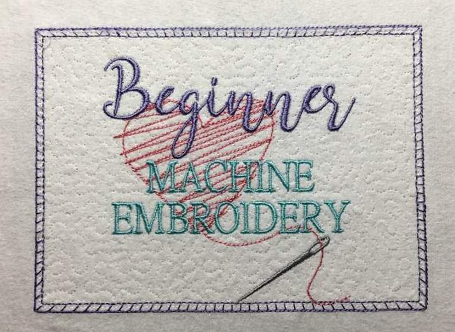 Scribble-styled THREAD HEART Design for Machine Embroidery in | Etsy