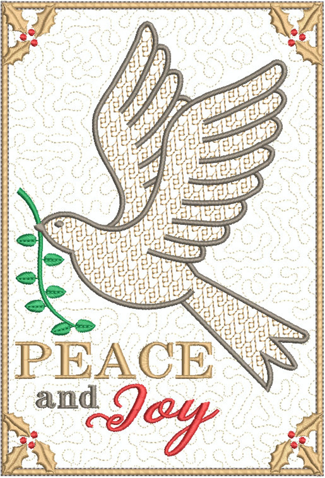 Dove of Peace design for Machine Embroidery in 3 sizes in | Etsy