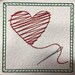 Scribble-styled THREAD HEART Design for Machine Embroidery in Two ...