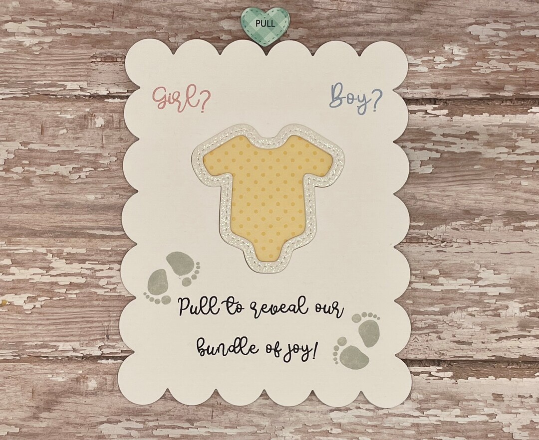 Pull to Reveal! Gender Reveal Announcement! Reveal by Mail! Pick Your ...
