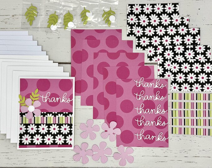 Thank You Card Making Kit- 5 Card DIY Kit- All Ages Card Kit- Make Your ...