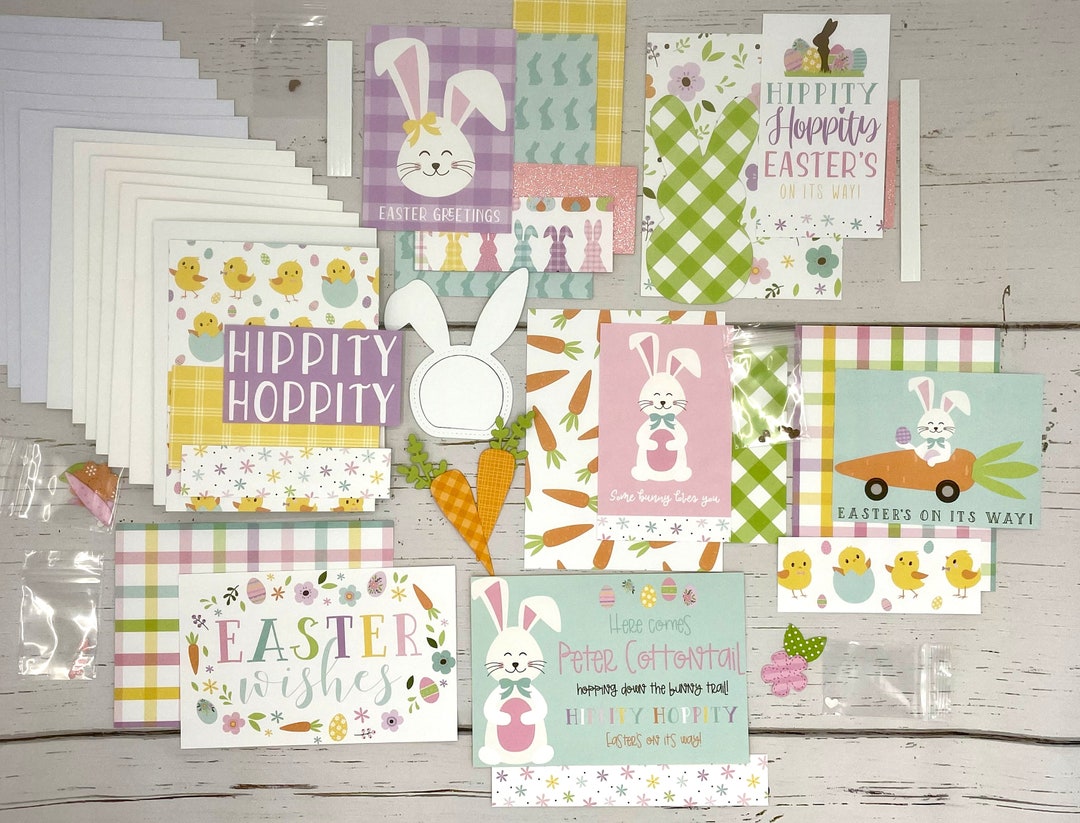 Easter Card Making Kit 2 Welcome Easter Collection 7 Card DIY Kit All ...