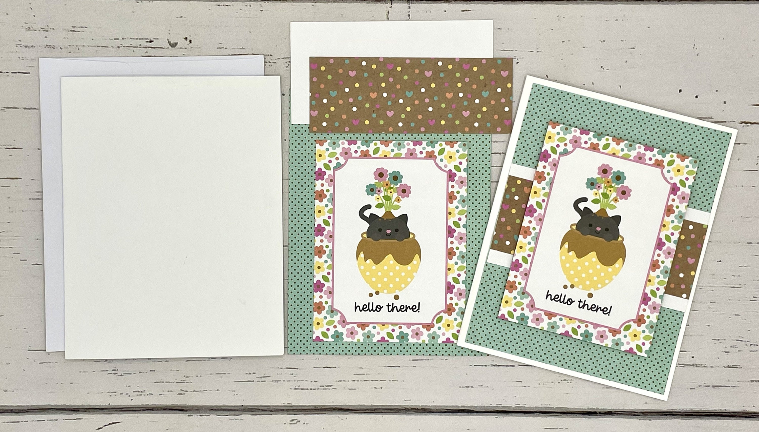 Cat Lovers Kit #2- All Occasions Card Making Kit- 7 Card DIY Kit- All ...