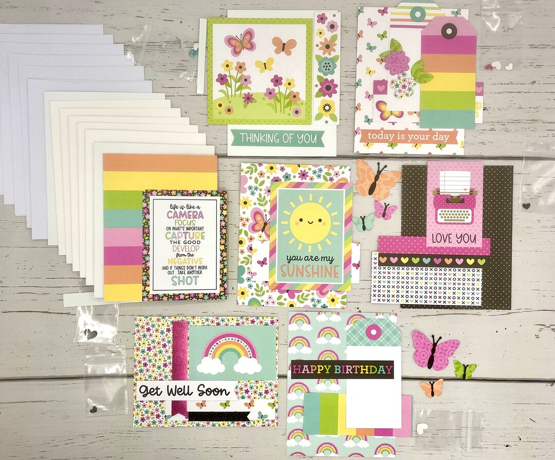 All Occasions Card Making Kit #3- 7 Card DIY Kit- All Ages Card Kit ...