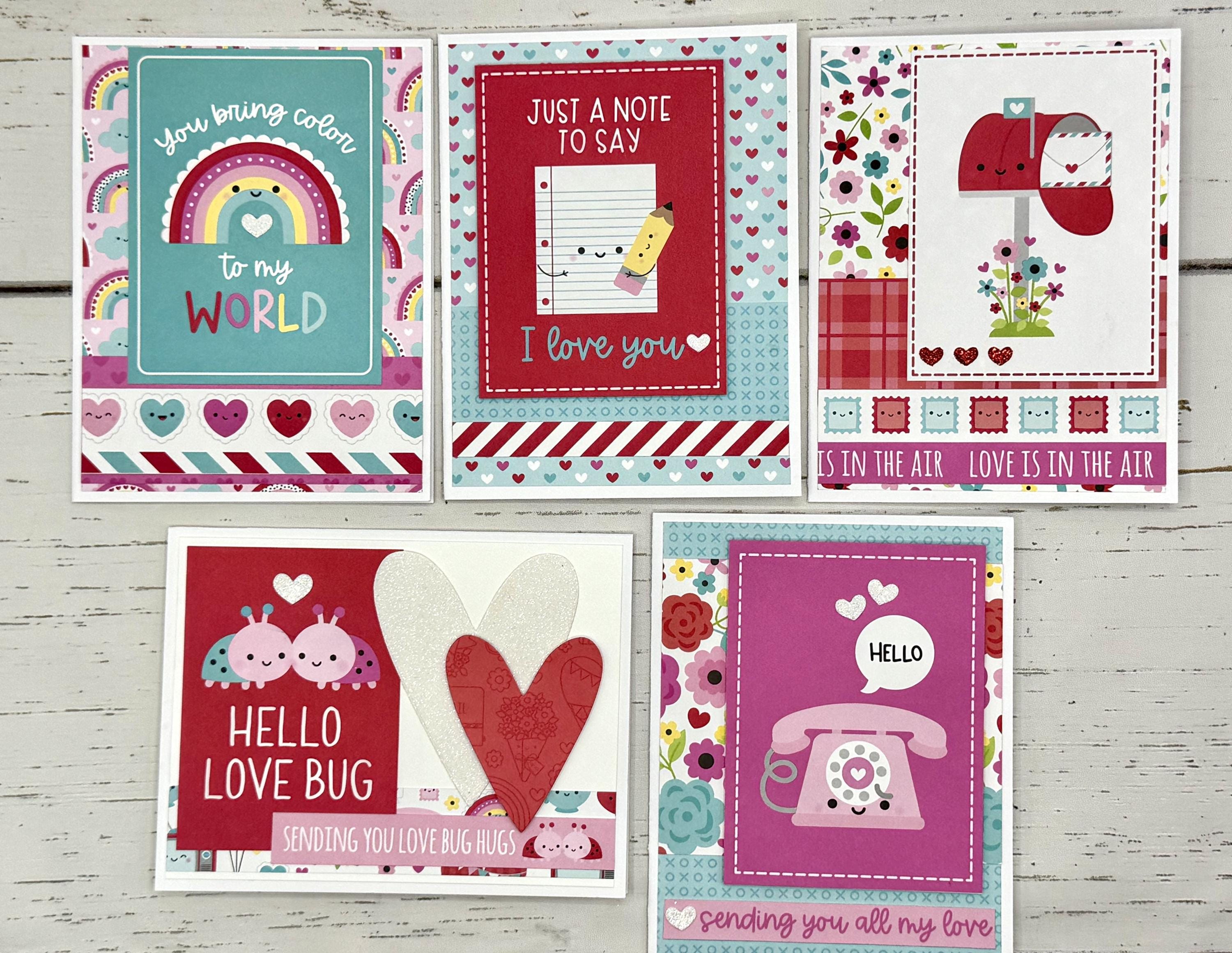 10 Card Valentines Holiday Pack- Assortment of 10 COMPLETED Handmade ...
