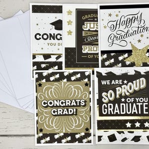 Graduation Card Assortment-completed Set of 5 Handmade Congrats Grad ...