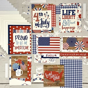4th of July Card Making Kit #1 America Collection- 7 Card DIY Kit- All ...