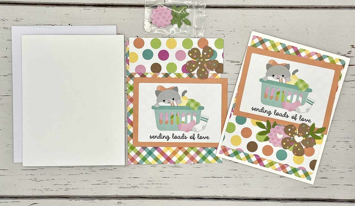 Cat Lovers Kit #2- All Occasions Card Making Kit- 7 Card DIY Kit- All ...