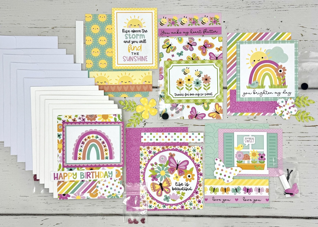 All Occasions Card Making Kit- 6 Card DIY Kit- All Ages Card Kit- Make ...