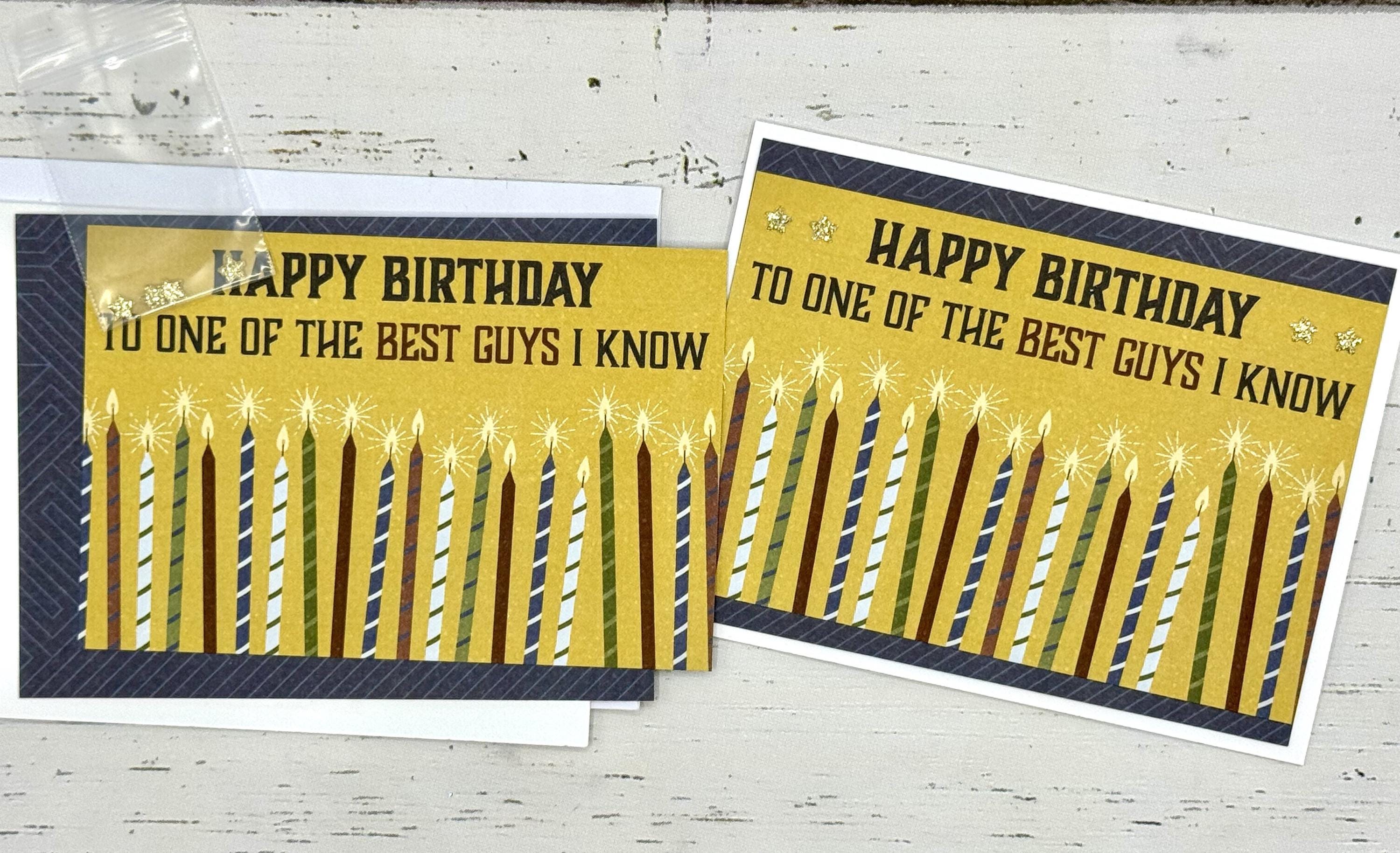 Masculine Birthday Card Making Kit- Birthday Bash- 7 Card DIY Kit- Make ...