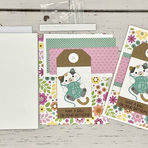 Cat Lovers Kit #2- All Occasions Card Making Kit- 7 Card DIY Kit- All ...
