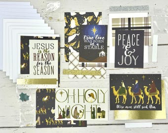 Religious Card Making Kit- Christmas Card Making Kit- 7 Card Variety ...