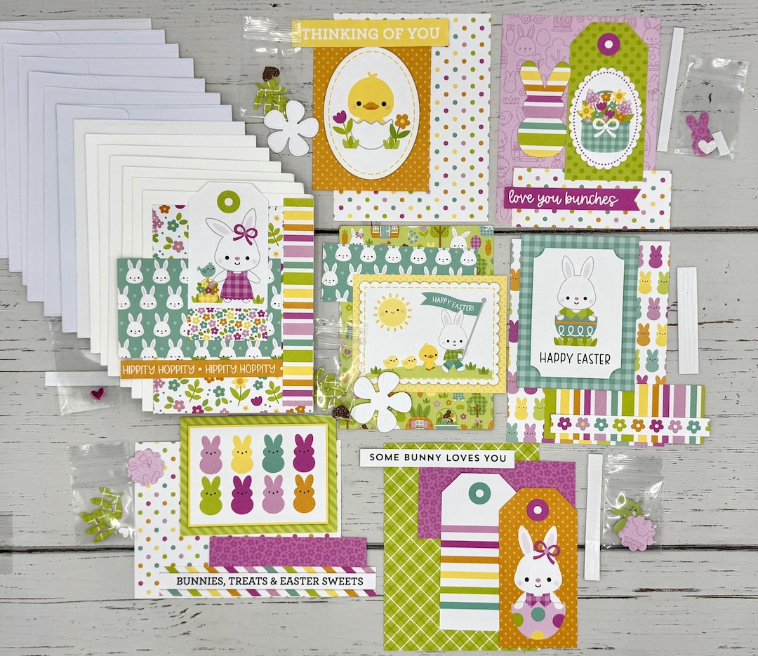 Easter/spring Card Making Kit- 7 Card DIY Kit- All Ages Card Kit- Make ...