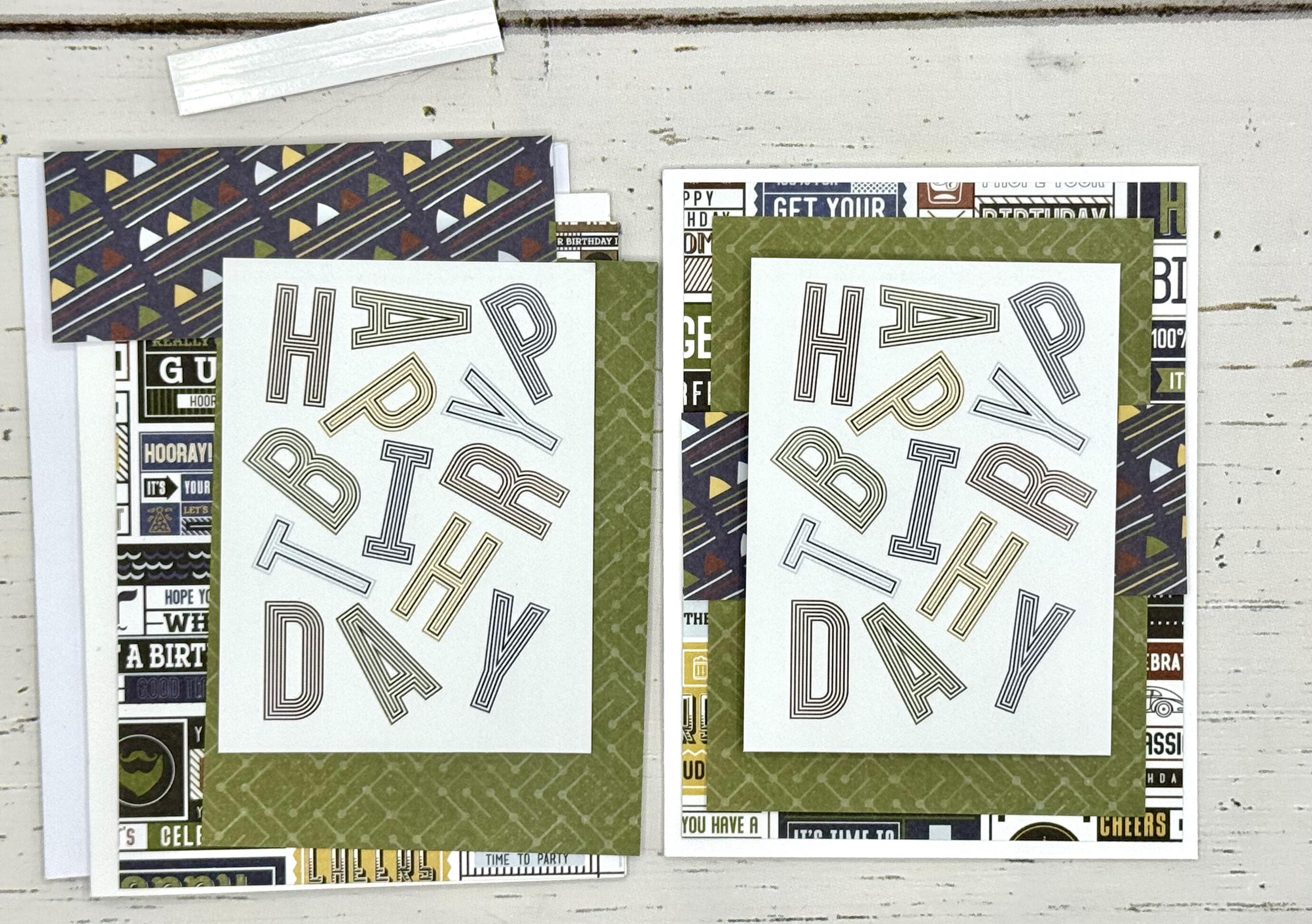 Masculine Birthday Card Making Kit- Birthday Bash- 7 Card DIY Kit- Make ...