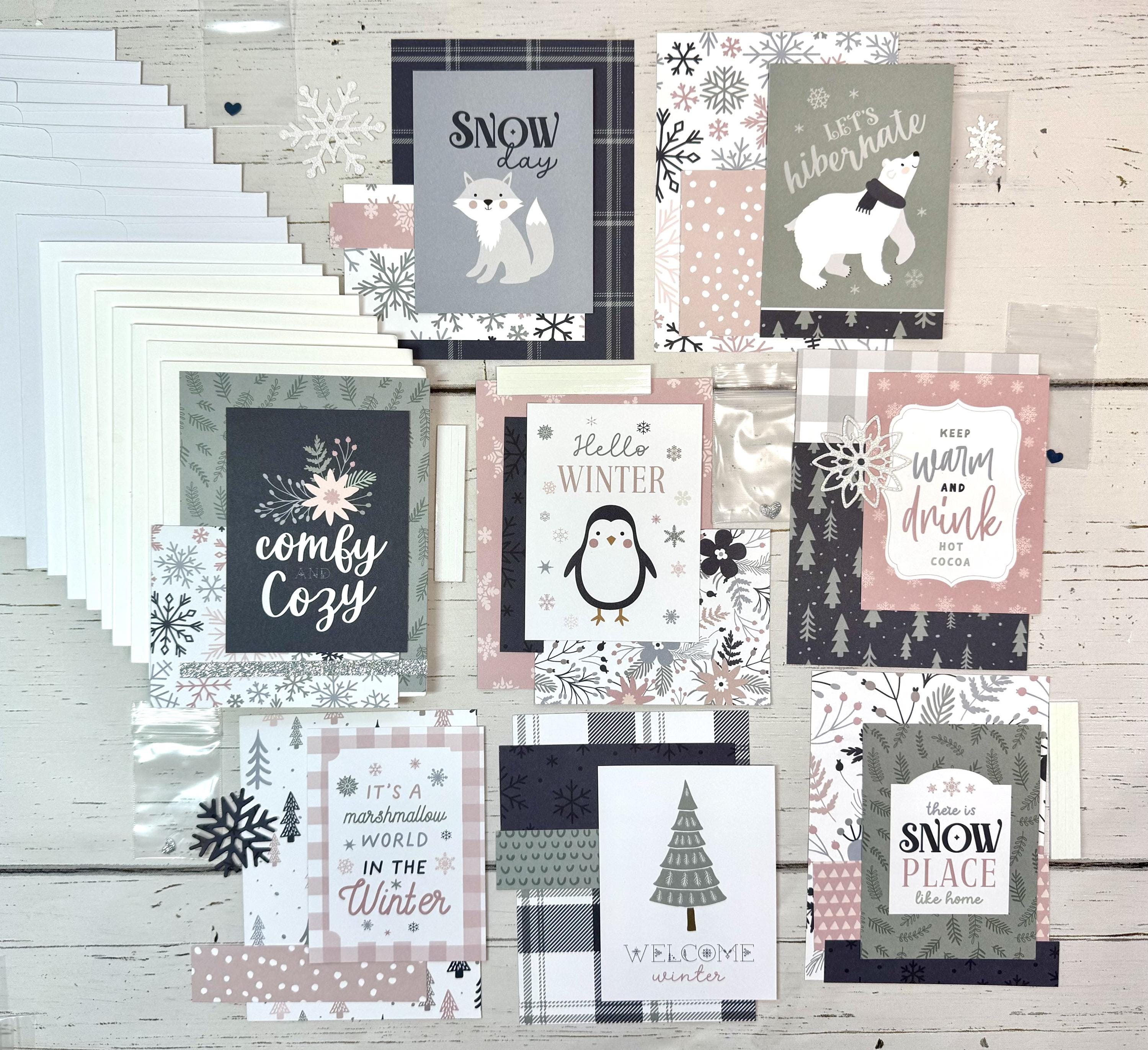 Winter Card Making Kit: 8 Card DIY Project- Winter Wonderland - Etsy
