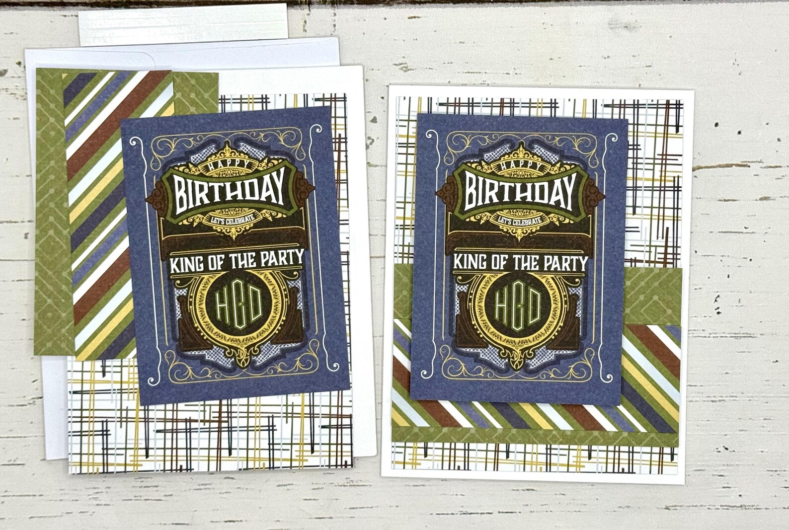 Masculine Birthday Card Making Kit- Birthday Bash- 7 Card DIY Kit- Make ...