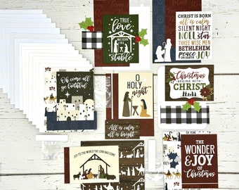 Religious Card Making Kit- Christmas Card Making Kit- 7 Card Variety ...