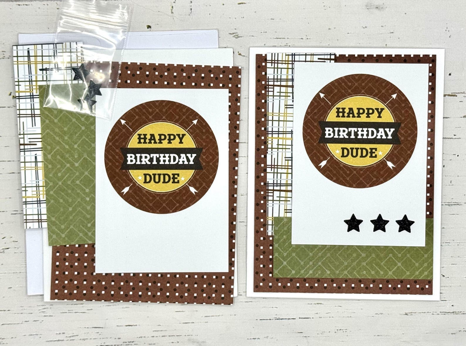 Masculine Birthday Card Making Kit- Birthday Bash- 7 Card DIY Kit- Make ...