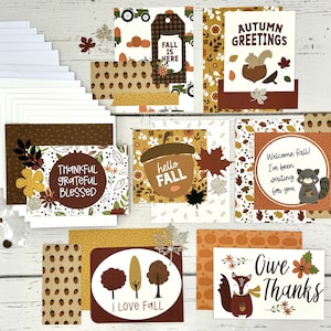 Fall Card Making Kit #2- 7 Card Variety Pack DIY Kit- I Love Fall ...