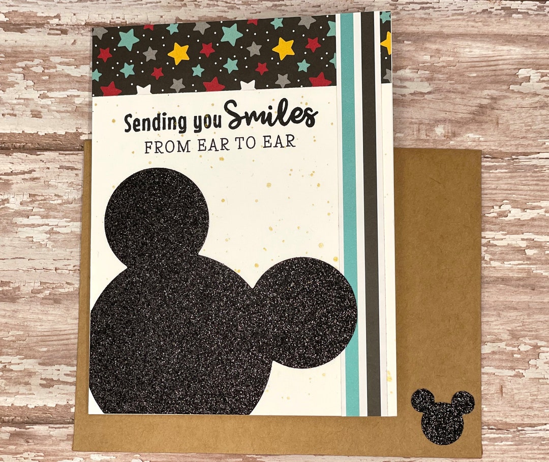 Mickey Mouse Handmade Card Disney Any Occasion Card - Etsy