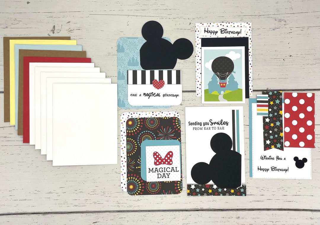 Card Making Kit- Disney Themed Birthday Card DIY Kit #1- Make Your Own ...