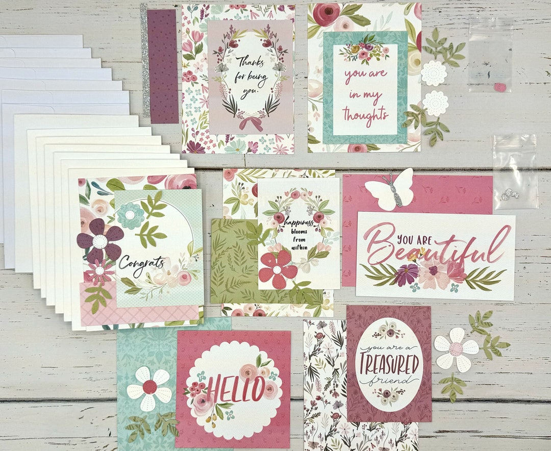 Lovely All Occasions Card Making Kit #3- 7 Card DIY Kit- All Ages Card ...