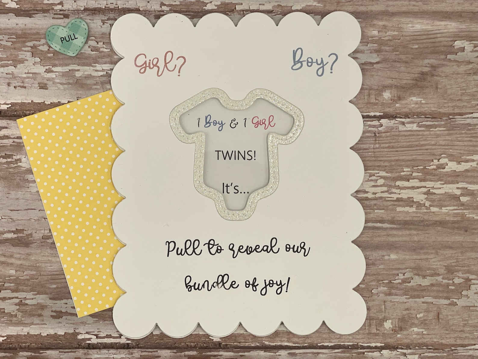 Pull to Reveal Gender Reveal Announcement Reveal by Mail - Etsy