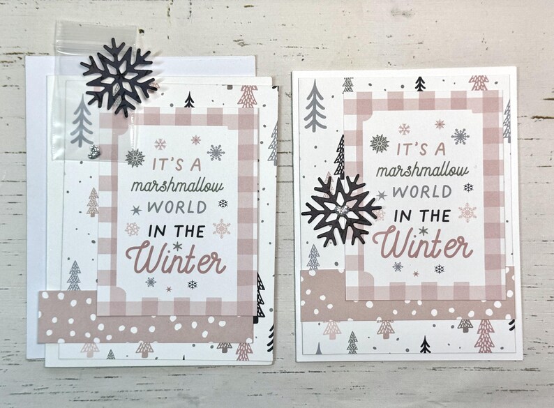 Winter Card Making Kit: 8 Card DIY Project- Winter Wonderland - Etsy