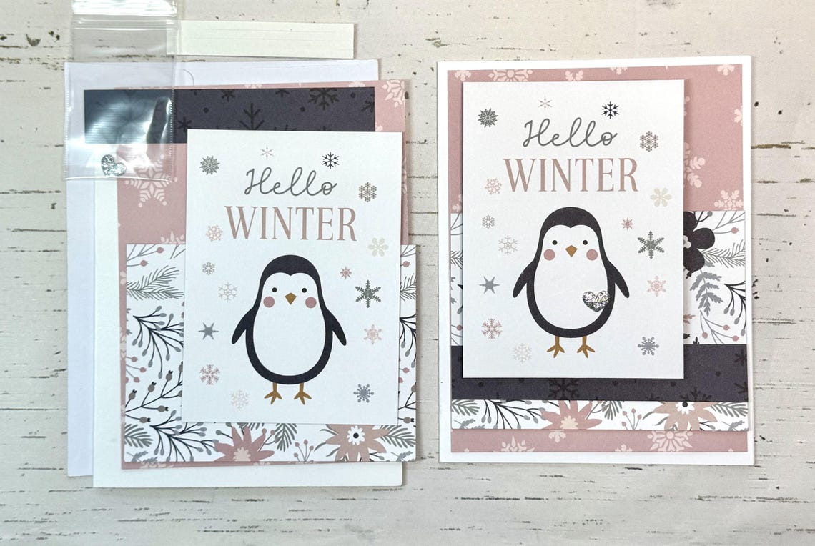 Winter Card Making Kit: 8 Card DIY Project- Winter Wonderland - Etsy