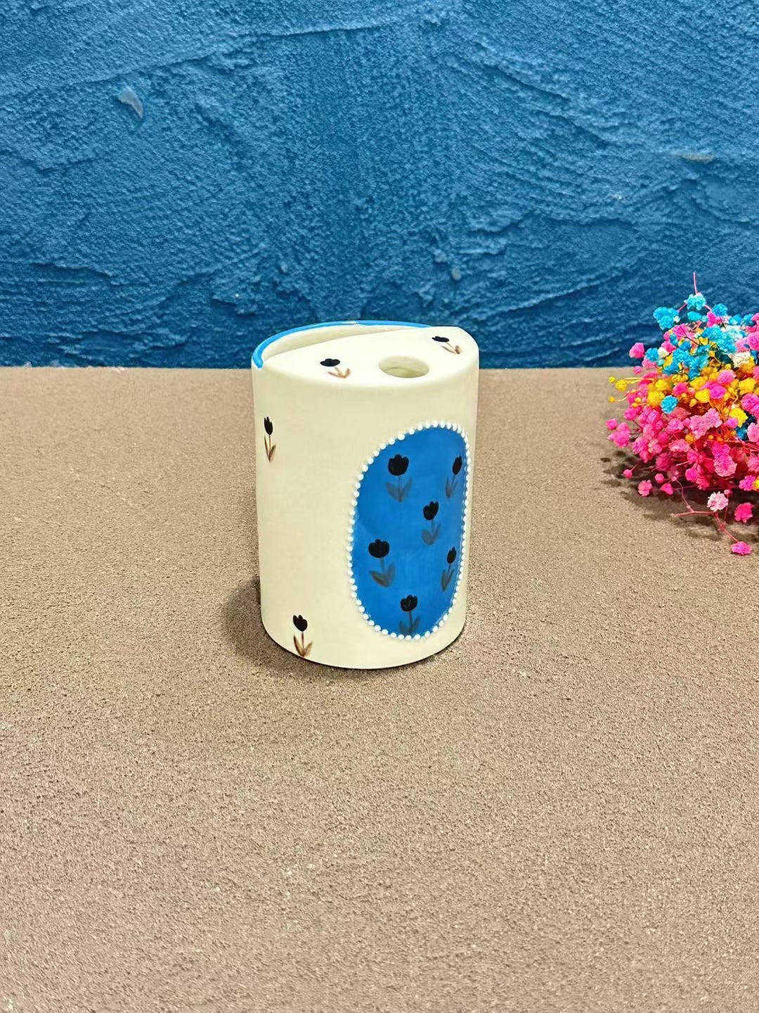 Handmade Ceramic Tulip Travel Mug: Hand-painted Pottery Coffee Cup - Etsy